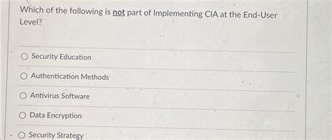 Solved Which Of The Following Is Not Part Of Implementing