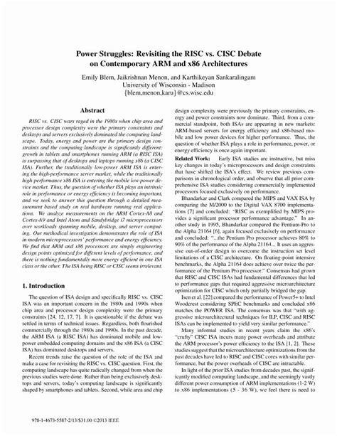 pdf power struggles revisiting the risc vs cisc debate on …class