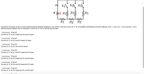 Solved The Figure Shows A Circuit Three Switches Labeled Chegg