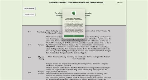 Zz4 Compass True Heading Tº And Compass Heading Cº Excel Calculator