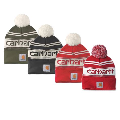 Carhartt Knit Pom Pom Cuffed Beanie 105168 Godfreys Of Sevenoaks