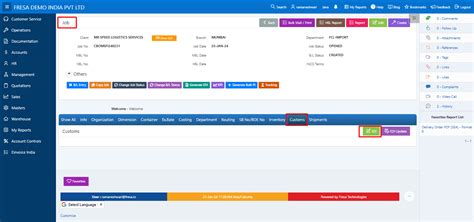 steps to generate the roro edi in fresa application fresa