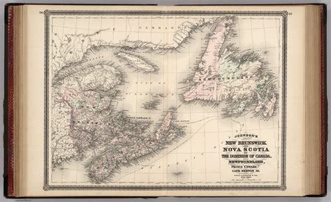 Johnsons New Brunswick And Nova Scotia Of The Dominion Of Canada Also
