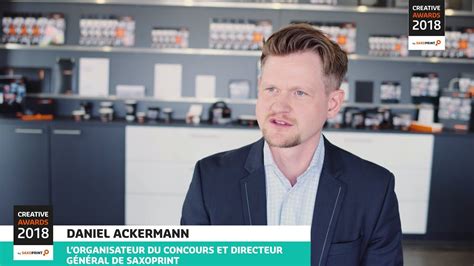 Daniel Ackermann à Propos De Lédition 2018 Des Creative Awards By Saxoprint Youtube