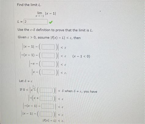 Solved Find The Limit L Llimx→9x3 Use The ε−δ