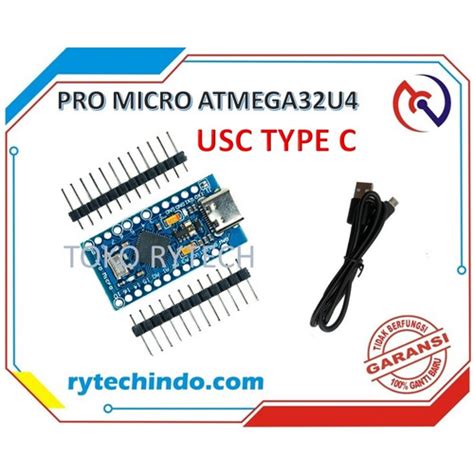 Jual ARDUINO PROMICRO PRO MICRO ATMEGA U V USB TYPE C TANPA KABEL Kota Bandung