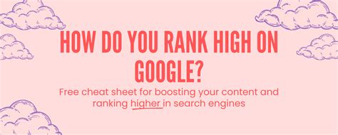 How Do You Rank On Google Cheat Sheet Web Copy Collective