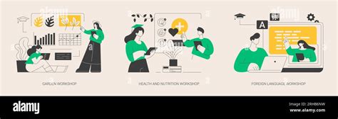 Training Programs Abstract Concept Vector Illustrations Stock Vector