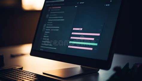 Modern Programmer Using Computer Equipment For Business Finance And Industry Generated By Ai