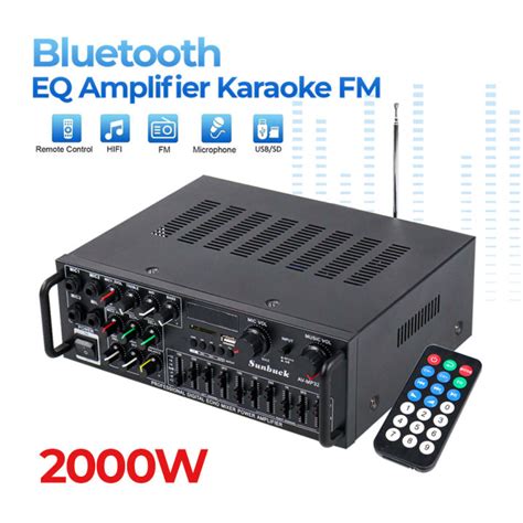 Amplifier Bluetooth Fm Karaoke Tone Control Equalizer 2000watt Lazada