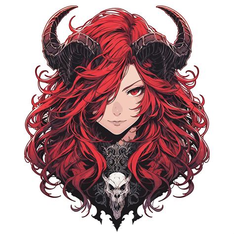 과 을 가진 소녀의 그림 프리미엄 Ai 생성 벡터