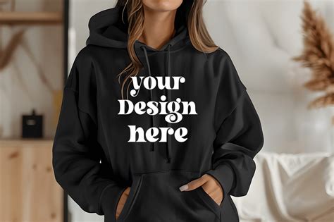 Gildan 18500 Black Mockup Graphic By Mockupstore · Creative Fabrica