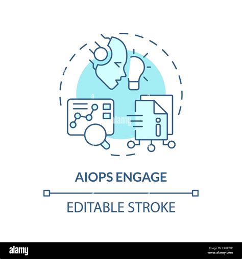 2d Thin Linear Blue Ai Ops Engage Icon Stock Vector Image And Art Alamy