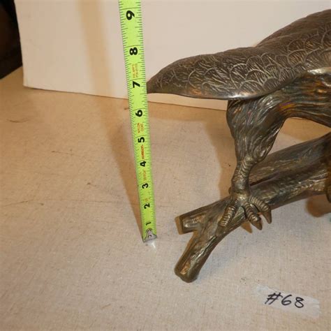 Lot 68 Vintage Brass Eagle Perched On A Branch Statue Norcal Online Estate Auctions Estate