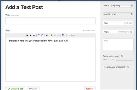 Megs Coding Hover Text In A Text Post