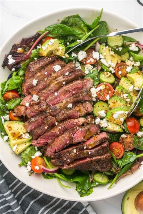 The Best Steak Salad Recipe Little Sunny Kitchen