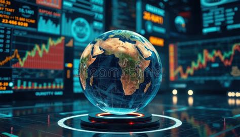 digital globe representation of earth futuristic financial tech