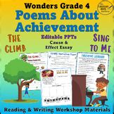 Grade 4 Wonders Unit 4 Theme 5 Poems About Achievement Companion Resource