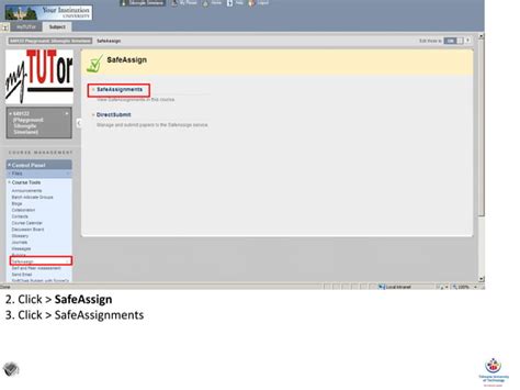 Blackboard Training Safeassignment Ppt