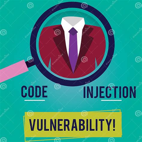 Conceptual Hand Writing Showing Code Injection Vulnerability Business