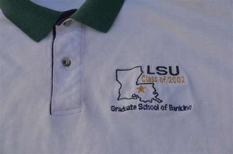 Vintage Lsu Class Of 2002 Graduate School Mens Polo Gem