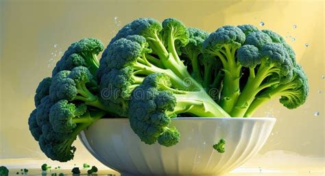 Fresh Broccoli In A Bowl A Vibrant And Healthy Vegetable Display