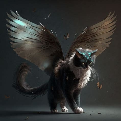 Winged Cats Art