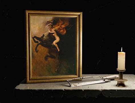 Woman Riding Black Horse Frenzy Of Exultations Władysław Podkowiński