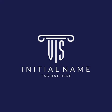 Vs Logo Monogram With Pillar Shape Designs 22920694 Vector Art At Vecteezy