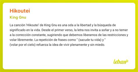 Significado De La Canción Hikoutei King Gnu Letras Com