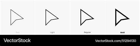 Direct Selection Icon Thin Light Regular And Bold Vector Image