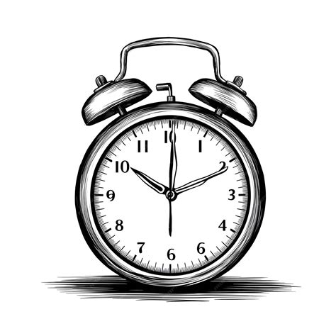 Premium Vector Timer Engraved Style Ink Sketch Drawing Black And White Vector Illustration