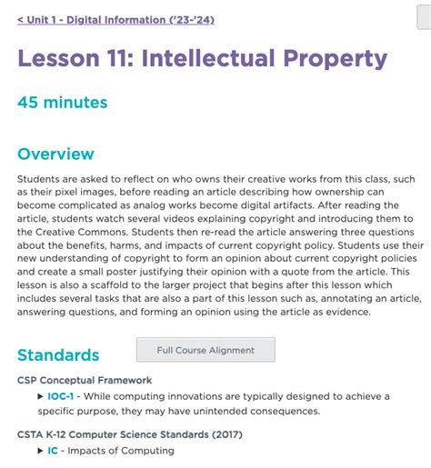 Apcsp Big Idea Alignment Cs Principles