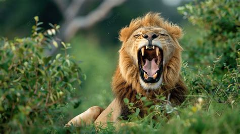 African Lion Roaring Wallpaper