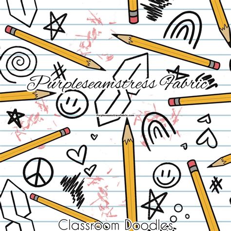 Classroom Doodles Purpleseamstress Fabric