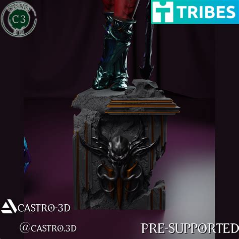 3d Printable Nsfw Tiefling Of Zariel 32mm And 75mm Miniature By Castro3d