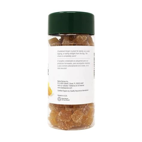 Badia Organic Crystallized Ginger 10 Oz Sweet And Spicy Perfect For