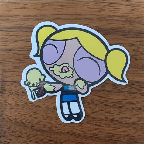 Ppg Bubbles Ice Scream Vinyl Sticker 25 Inches For Flask Laptop