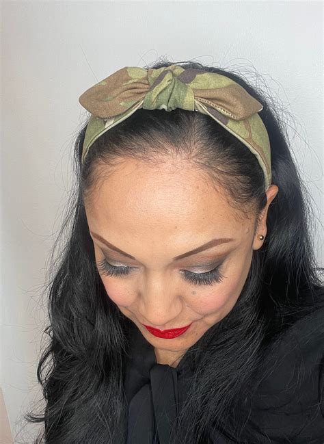 Top Bow Camouflage Headband Handmade Artesian Bohemian Sturdy 1 Tiara