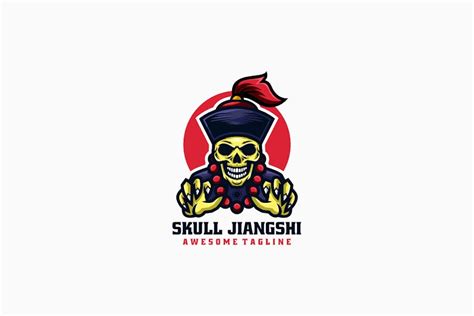 Skull Jiangshi Mascot Cartoon Logo Logos Ft Logo And Vector Envato
