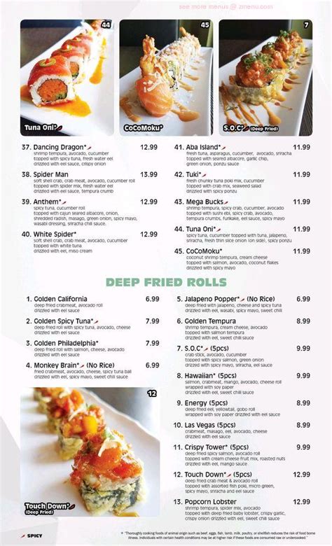 Menu At Hiroba Sushi Restaurant Henderson