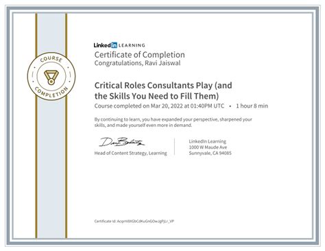 ravi jaiswal on linkedin certificate of completion