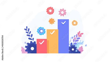 Visualize Success Through Step By Step Process With Colorful Bar Graphs