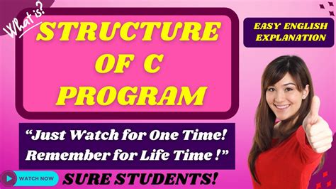 5 5 Structure Of C Program Structure Of C In English Basic