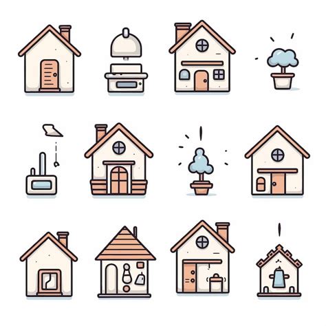 Le Symbole De La Maison Vecteur Premium