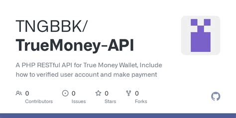 GitHub TNGBBK TrueMoney API A PHP RESTful API For True Money Wallet Include How To Verified