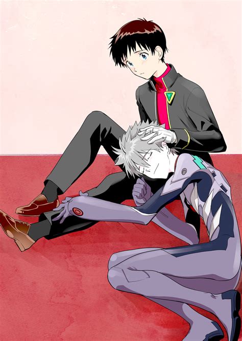 Ikari Shinji Nagisa Kaworu And Ikari Gendou Neon Genesis Evangelion