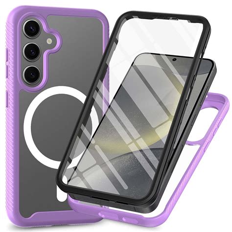 Compatible With Samsung Galaxy S25 Case Built In Screen Protector Full