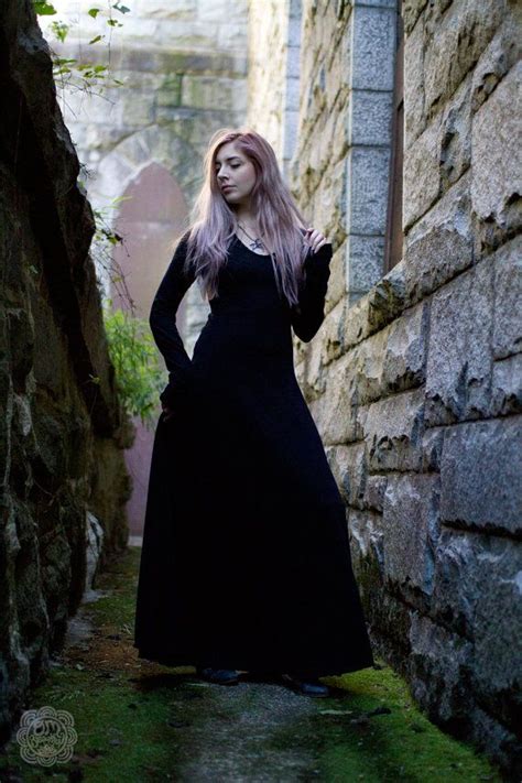 Gothic Dress Medieval Dress Witch Dress Black Maxi Dress Renaissance