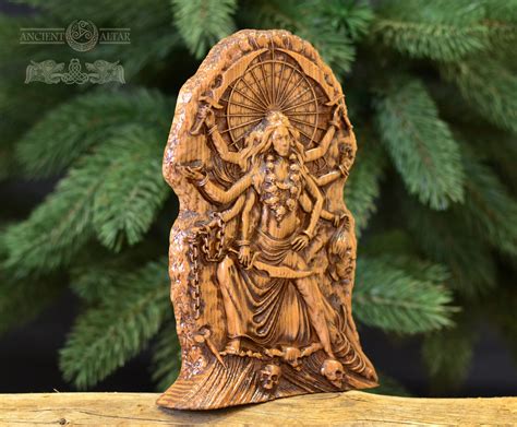 Wooden Kali Statue Goddess Statue Goddess Kali Wooden Statue | Etsy